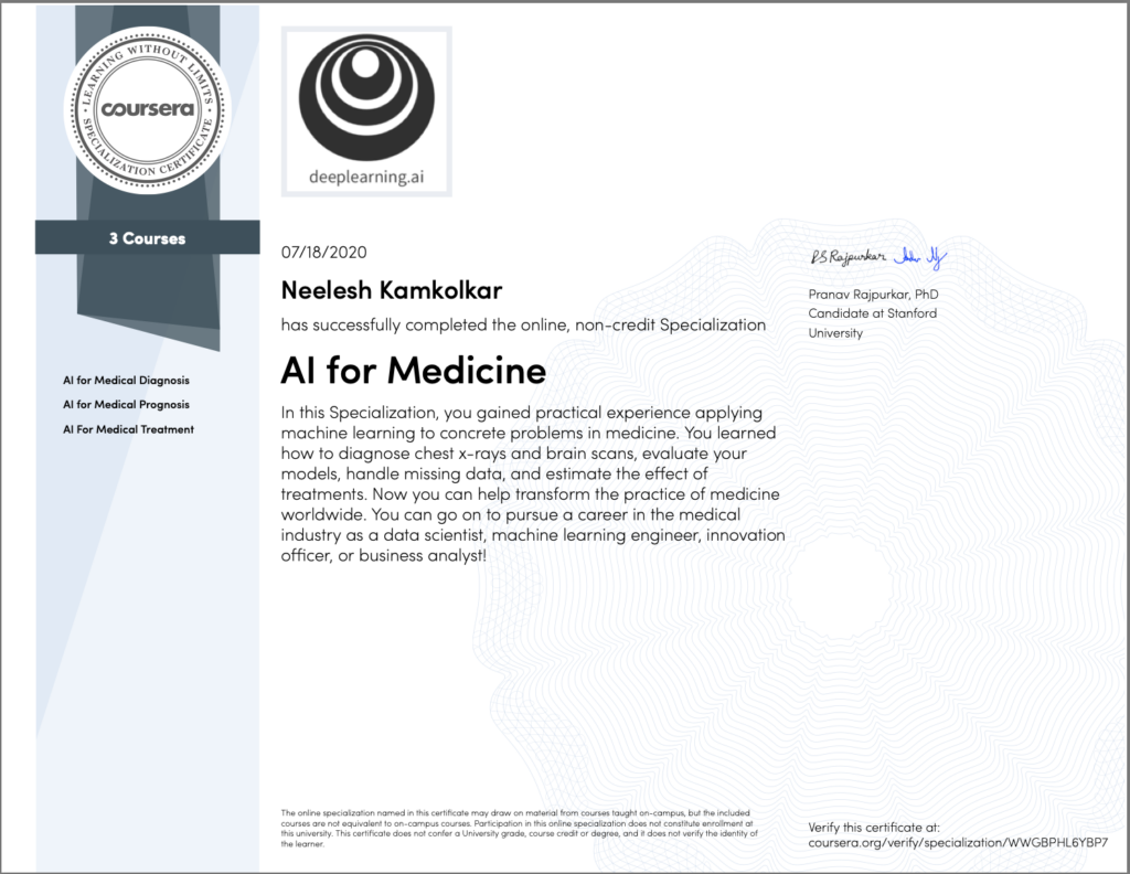 Continuous improvement – Certification in AI for Medicine ... Continuous improvement – Certification in AI for Medicine ...